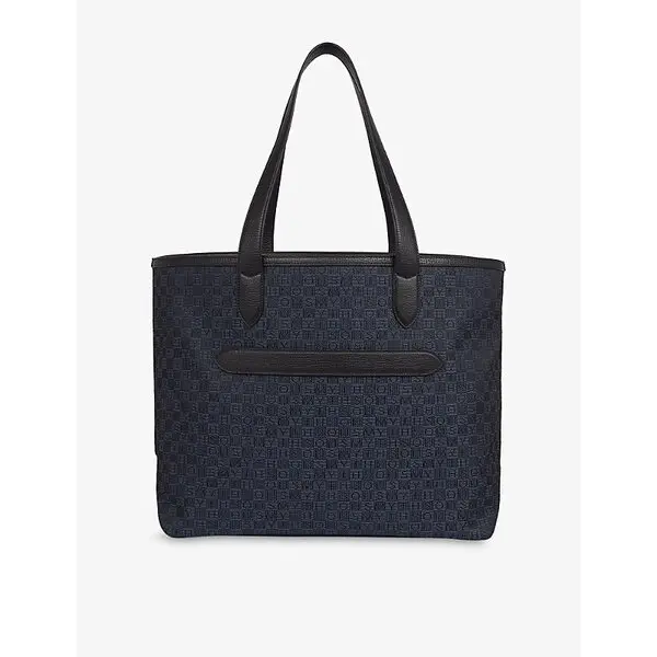 Smythson Monogram Canvas Tote Bag