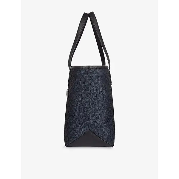 Smythson Monogram Canvas Tote Bag
