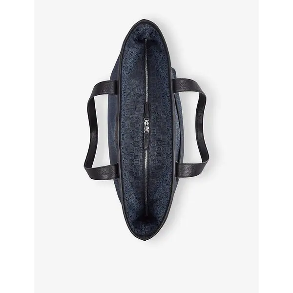 Smythson Monogram Canvas Tote Bag