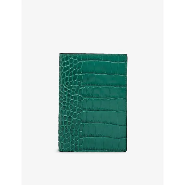 Smythson Mara Textured-leather Passport Holder