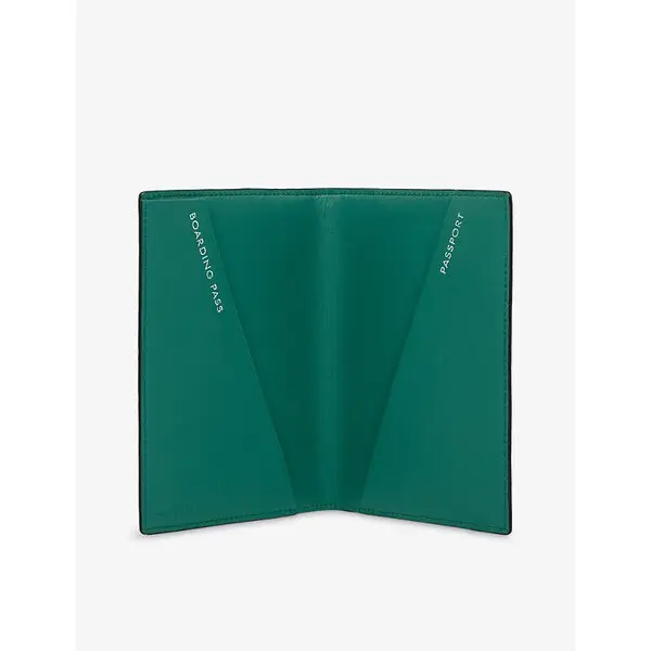 Smythson Mara Textured-leather Passport Holder