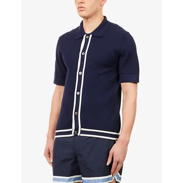 CHE Jorge Button-through Knitted Polo Top