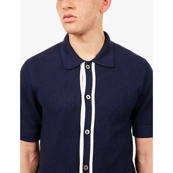 CHE Jorge Button-through Knitted Polo Top