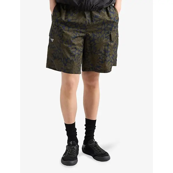 Prada Re-nylon Floral-print Swim Shorts