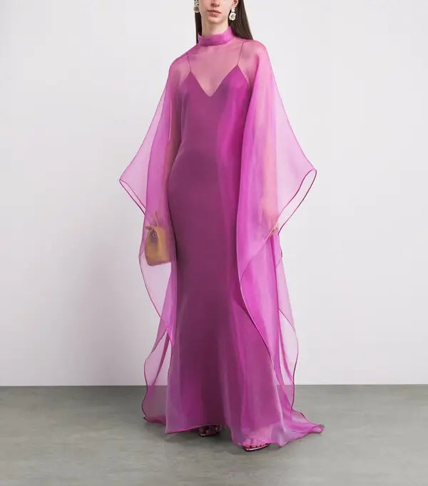 TALLER MARMO Organza Sphinx Maxi Kaftan
