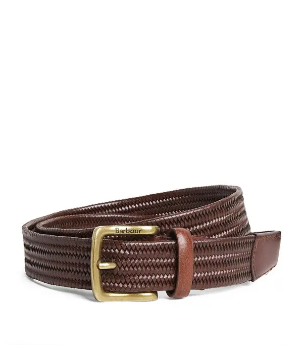 Barbour Leather Stretch Belt - Brown