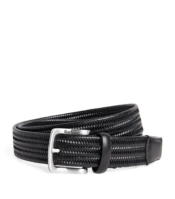 Barbour Leather Stretch Belt - Black