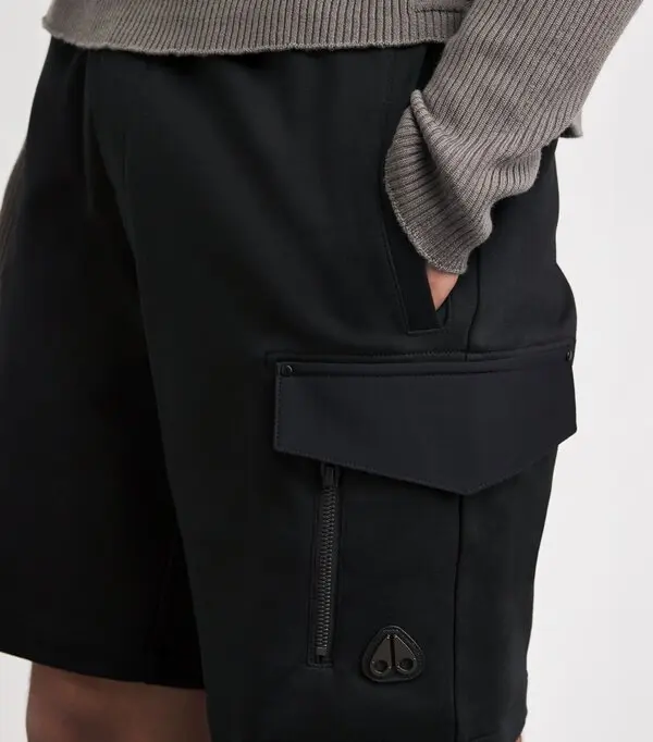 Moose Knuckles Dalon Cargo Sweatshorts - Black
