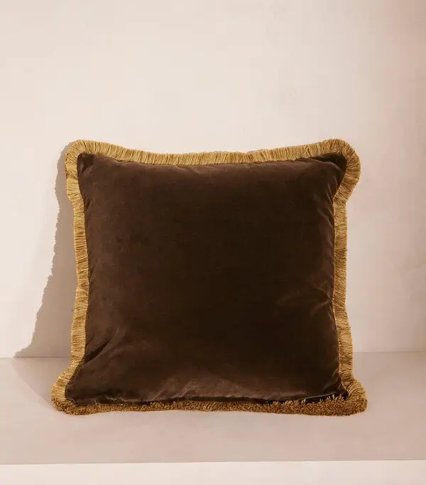 SOHO HOME Jacquard Aspen Square Cushion - Yellow