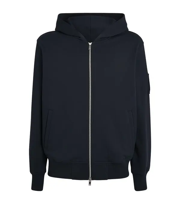 Moose Knuckles Hartsfield Zip-up Hoodie - Navy