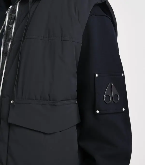 Moose Knuckles Hartsfield Zip-up Hoodie - Navy