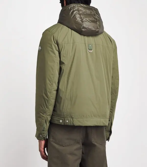 Moose Knuckles Down Brixton Trucker Jacket Upf 50 - Green
