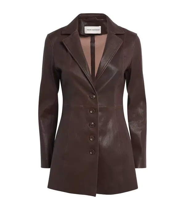Nour Hammour Monica Leather Jacket