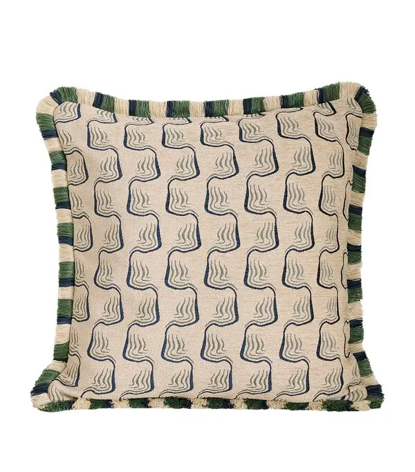 SOHO HOME Jacquard Theron Cushion - Green