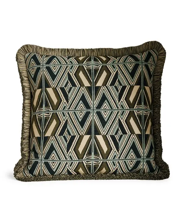 SOHO HOME Jacquard Aspen Square Cushion - Green