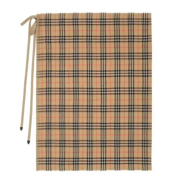 Burberry Cotton Check Sarong - Neutral