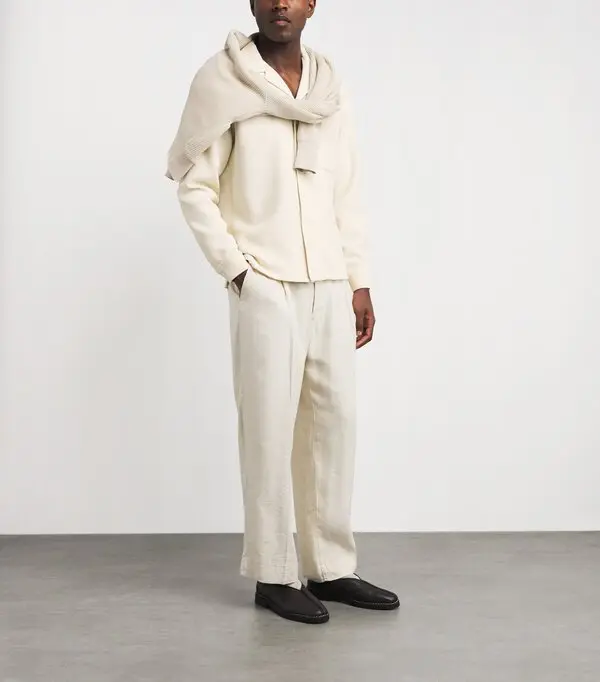 Sandro Textured Long-sleeve Shirt - Beige