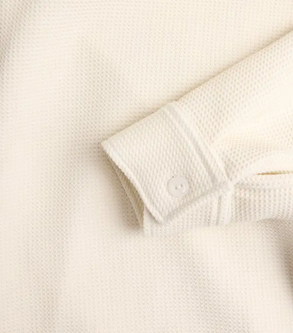 Sandro Textured Long-sleeve Shirt - Beige