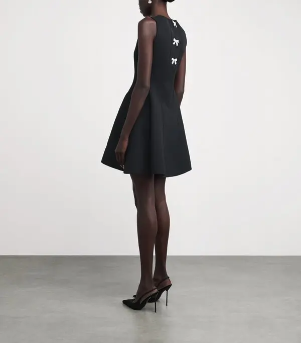 Maje Bow-detail Mini Dress - Black