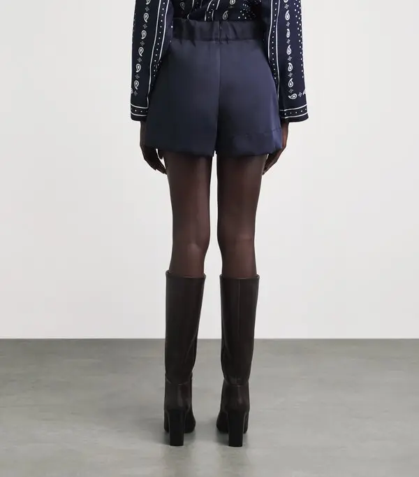 Maje Satin Flared Shorts