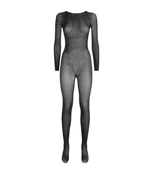 Wolford Net Daisy Catsuit - Black