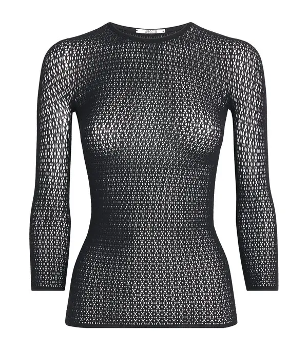 Wolford Net Daisy Top - Black