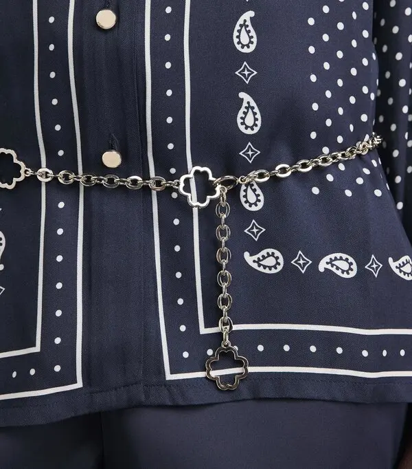 Maje Printed Belted Shirt