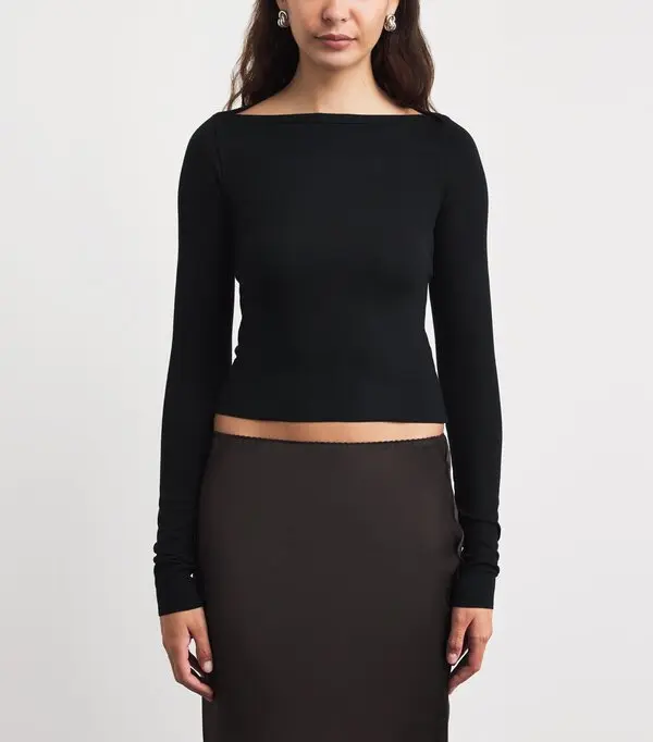 Eterne Boat-neck Long-sleeve T-shirt