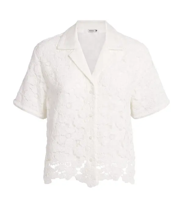 Simkhai Lace Camp Shirt