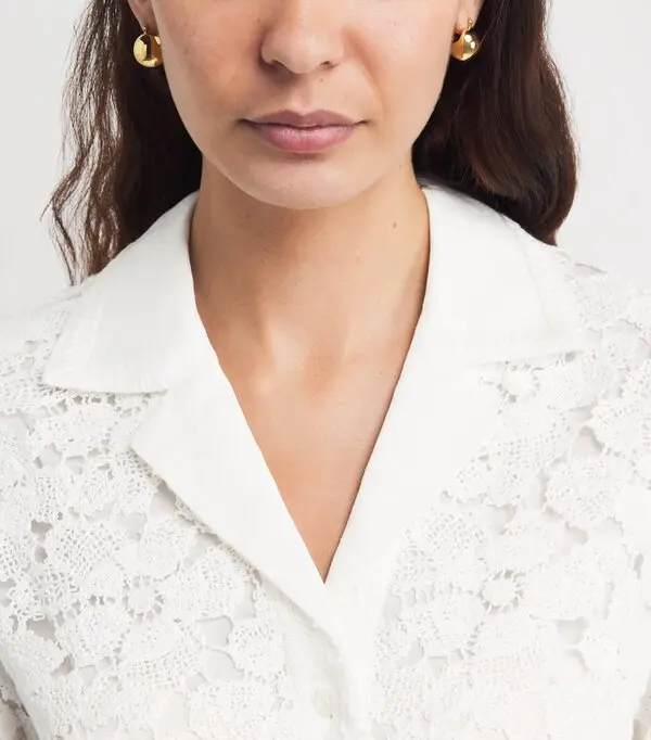 Simkhai Lace Camp Shirt