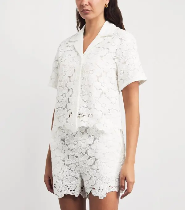 Simkhai Lace Camp Shirt