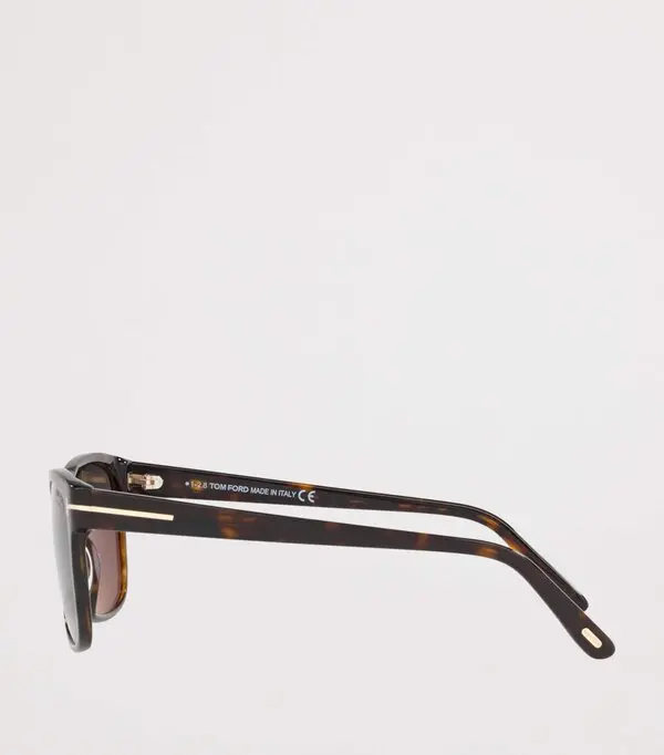 TOM FORD Tortoiseshell Rectangle Sunglasses - Brown