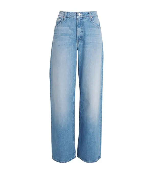 MOTHER The Rerun Zip Sneak Wide-leg Jeans - Blue