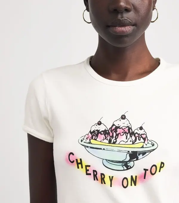 MOTHER Printed Itty Bitty Ringer T-shirt