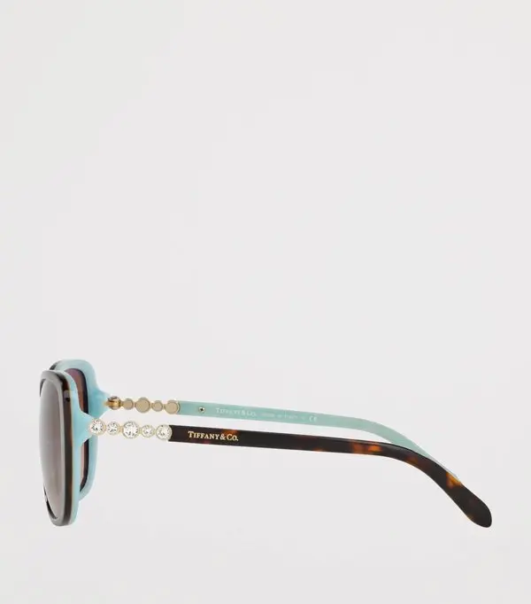 Tiffany & Co. Acetate Round Frame Sunglasses - Blue