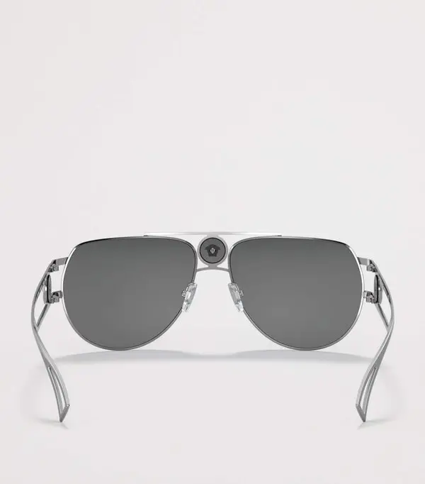 Versace Metal Medusa Aviator Sunglasses - Grey