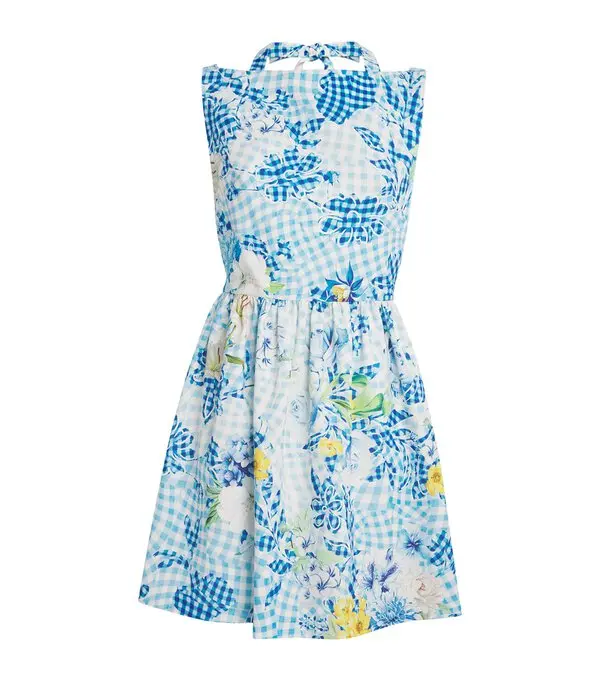 MARY KATRANTZOU Fleur De Vichy Peres Mini Dress