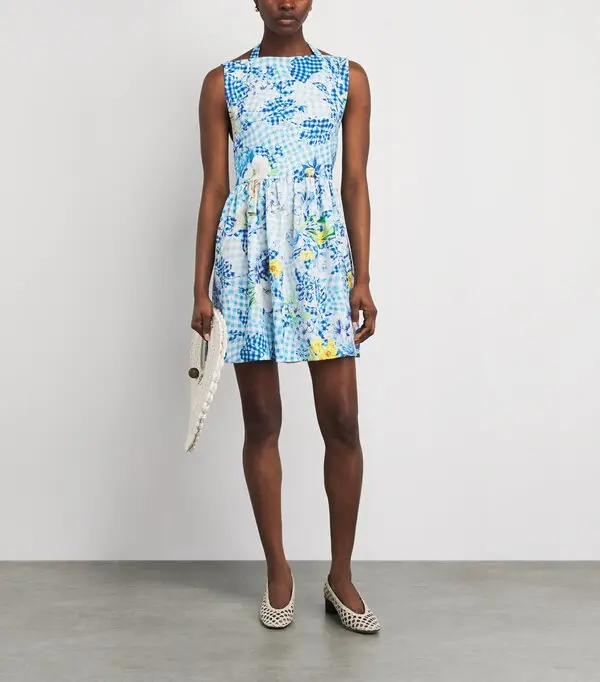 MARY KATRANTZOU Fleur De Vichy Peres Mini Dress