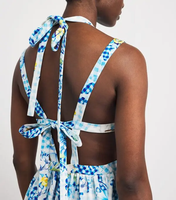 MARY KATRANTZOU Fleur De Vichy Peres Mini Dress