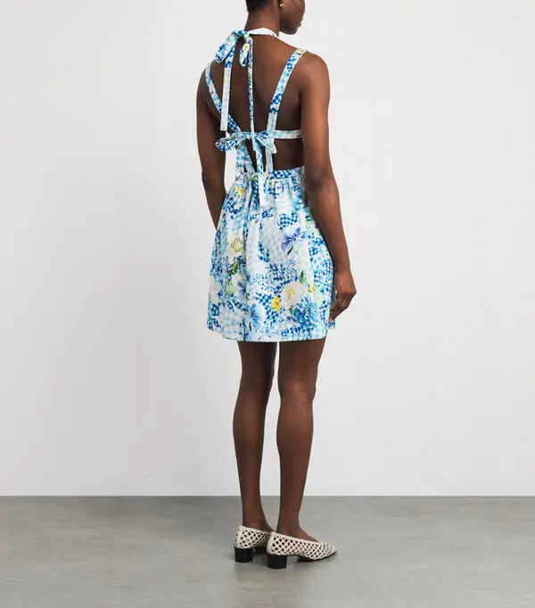 MARY KATRANTZOU Fleur De Vichy Peres Mini Dress