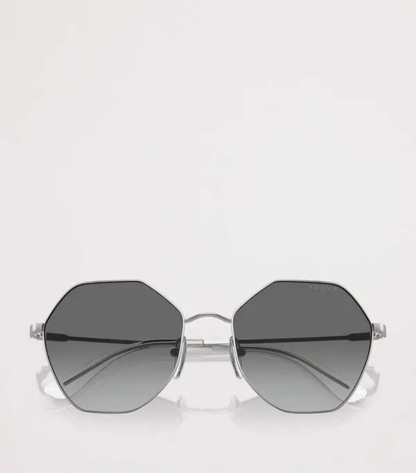 VOGUE Metal Octagon Sunglasses - Silver