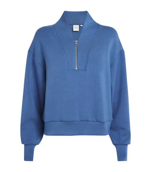 Varley Doublesoft Davidson Quarter-zip Sweatshirt - Blue