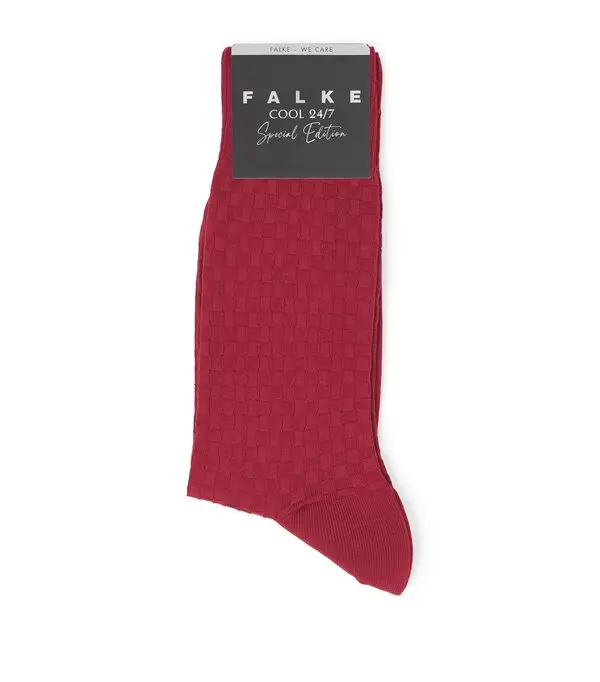 Falke Cotton-blend Cool 24/7 Crew Socks - Red