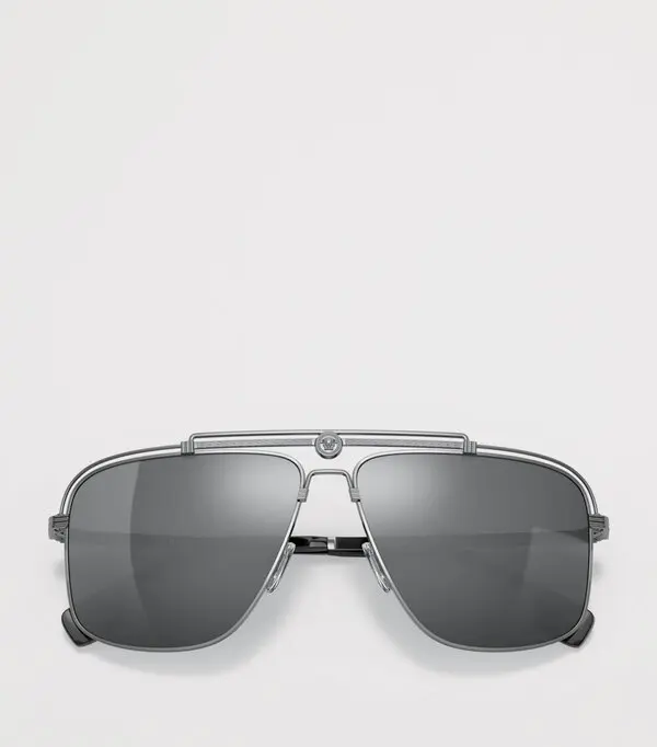 Versace Metal Ve2242 Medusa Sunglasses - Grey