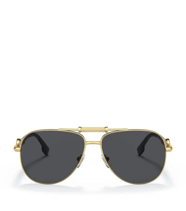 Versace Metal Ve2236 Pilot Sunglasses - Gold
