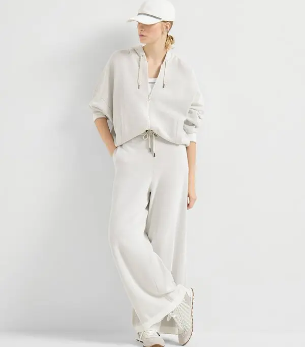 Brunello Cucinelli Leather Net-trim Sneakers - White