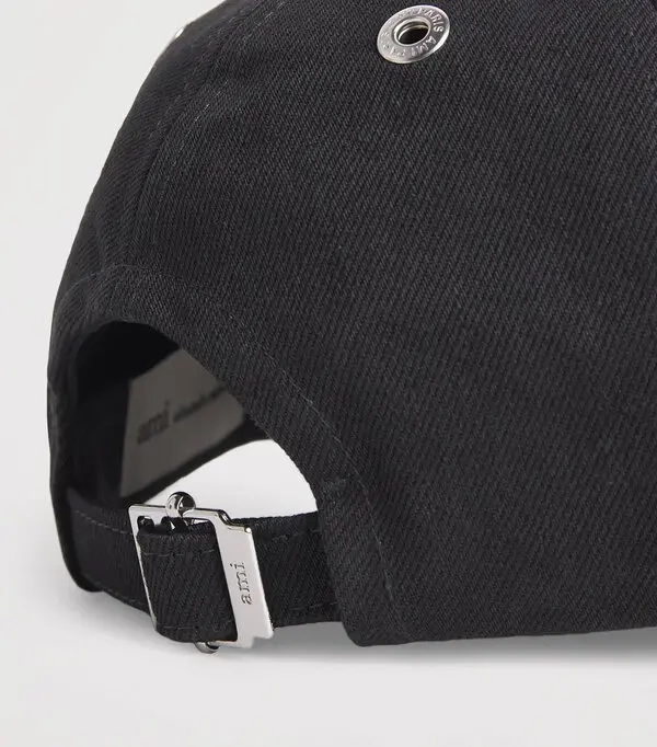 AMI Paris Cotton Cap With Felt Patch Logo