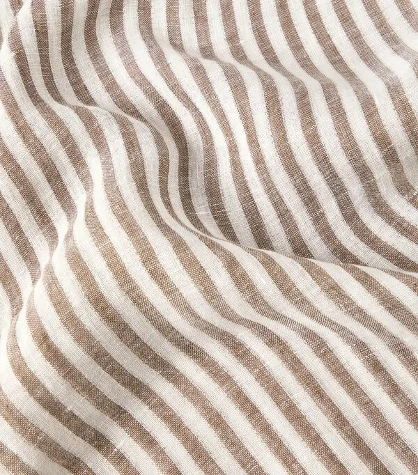 Brunello Cucinelli Linen-blend Stripe Scarf - Beige
