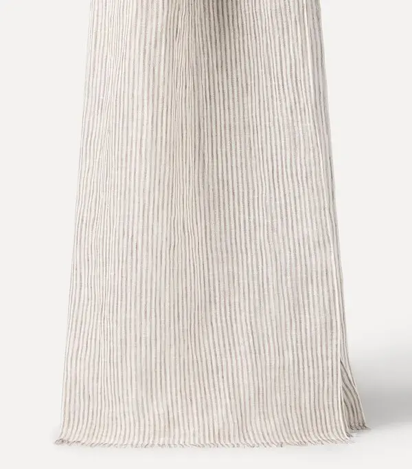 Brunello Cucinelli Linen-blend Stripe Scarf - Beige