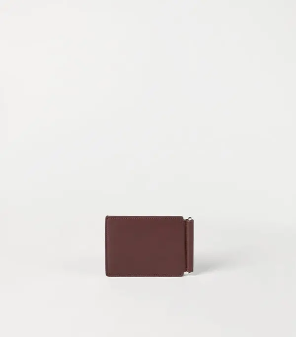 Brunello Cucinelli Leather Money Clip Wallet - Brown